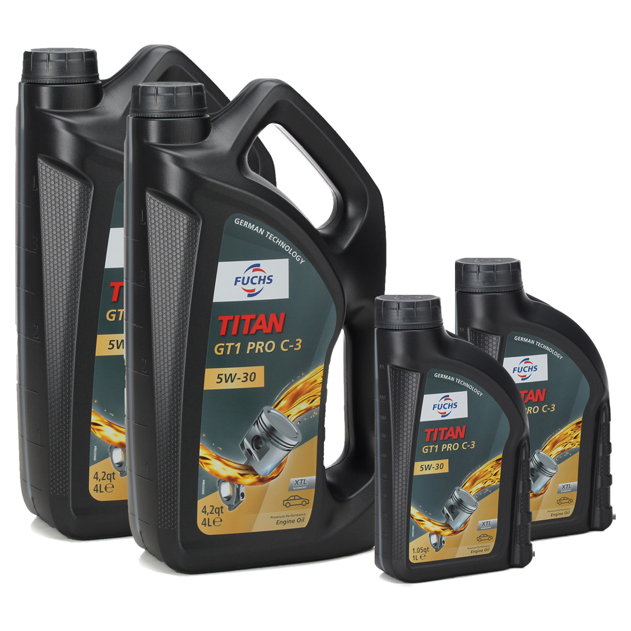 10L 10 Liter FUCHS MOTORÖL TITAN GT1 Pro C-3 5W30 BMW LL04 VW 504/507 ...