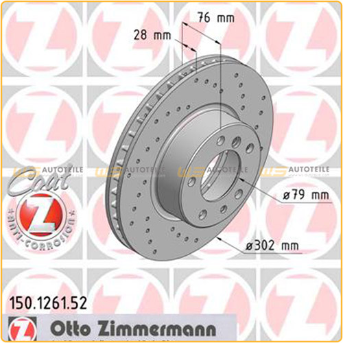 ZIMMERMANN Bremsscheiben - 150.1261.52 - ws-autoteile.com