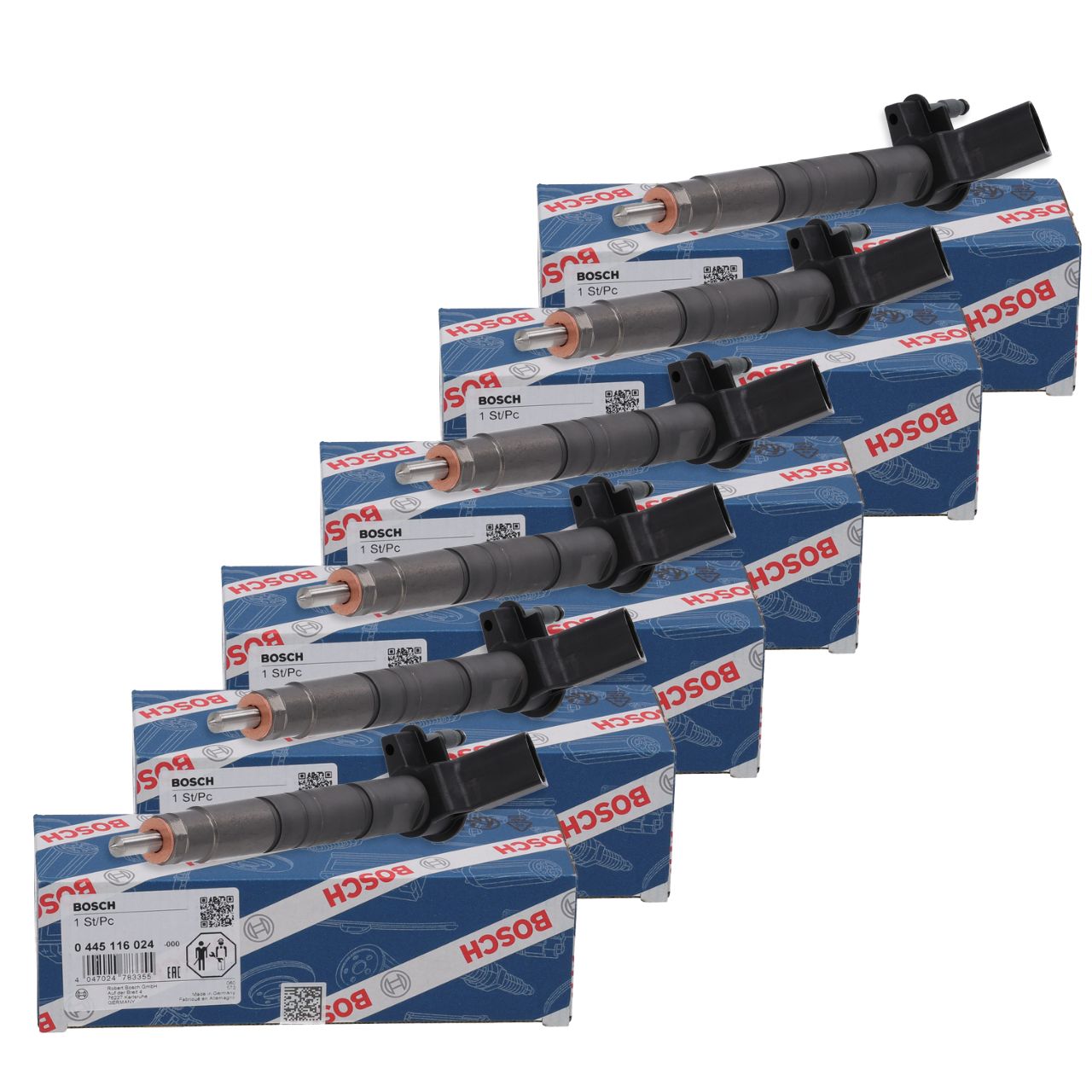 6x BOSCH 0445116024 Einspritzdüse für BMW E90-93 F10/11/07 F01-04 X5 ...